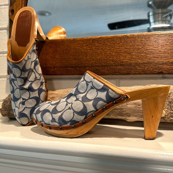 Coach | Shoes | Vintage Coach Felicity Denim Clog Mules Size 9 | Poshmark
